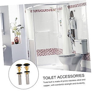 Uonlytech 6 Pcs Toilet Tank Bolts Accessories for Toilet Bolts and Nuts Toilet Parts Toilet Seats Universal Toilet Bolts Universal Mounting Bolts Kits Toilet Lid Screw Group Rubber