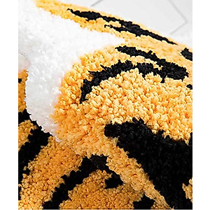 Cute Soft Tiger Shaped Animals Bath Mat Area Rug for Bedroom Bathroom Kitchen Floor Water Absorption Non-Slip Small Carpet Door Mat Kid's Room Playmat (50 * 75CM)