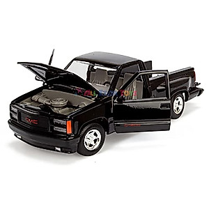 Motormax 1992 GMC Sierra GT Pickup Truck 1/24 Diecast Model Car Black 73204