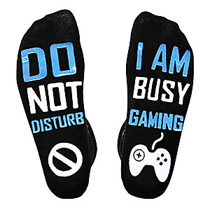 Easter Basket Stuffers for Teenage Boys, Valentines Day Gifts for Him I'm Gaming Socks Gamer Socks Funny Mens Gifts