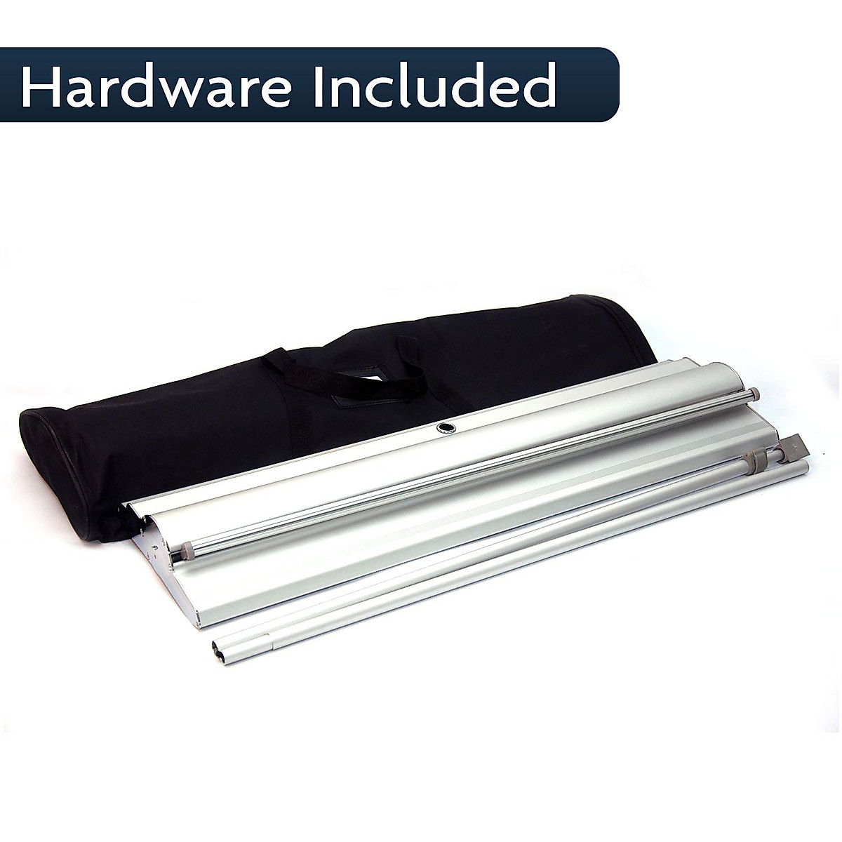 BannerBuzz Floor Standing Sneeze Guard - Full Tarp with Steppy Retractable Stand Isolation Barrier - Clear Film Protective Shield for Cafes, Retail Stores, Cashier, Receptionist (4' x 6.5')