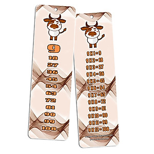 Times Tables and Skip Counting Chart Cards (6 Sets) - Daily Math Practice - Cool Math Gifts - Math Help for Kids - Multiplication and Skip Count Made Easy - Back to School Supplies