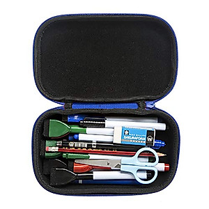 ZIPIT Metallic Pencil Box/Pencil Case/Storage Box, Blue-Green