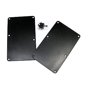 2pc. Black Plastic Electric Guitar Cover Plates with Screws