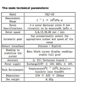 keyu Ndj-5s LCD Digital Rotational Viscometer Viscosity Meter Rotary Viscometer Viscosity Fluidimeter Tester Meter 110V/220v