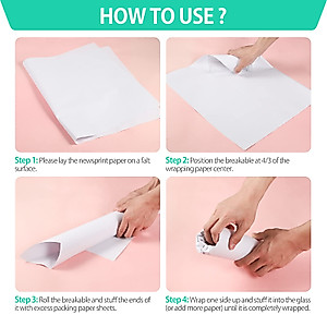 Packing Paper for Moving, 10lb, 320 Sheets of Newsprint Paper, Unprinted Clean Wrapping Paper, Moving Supplies, 17" x 27"