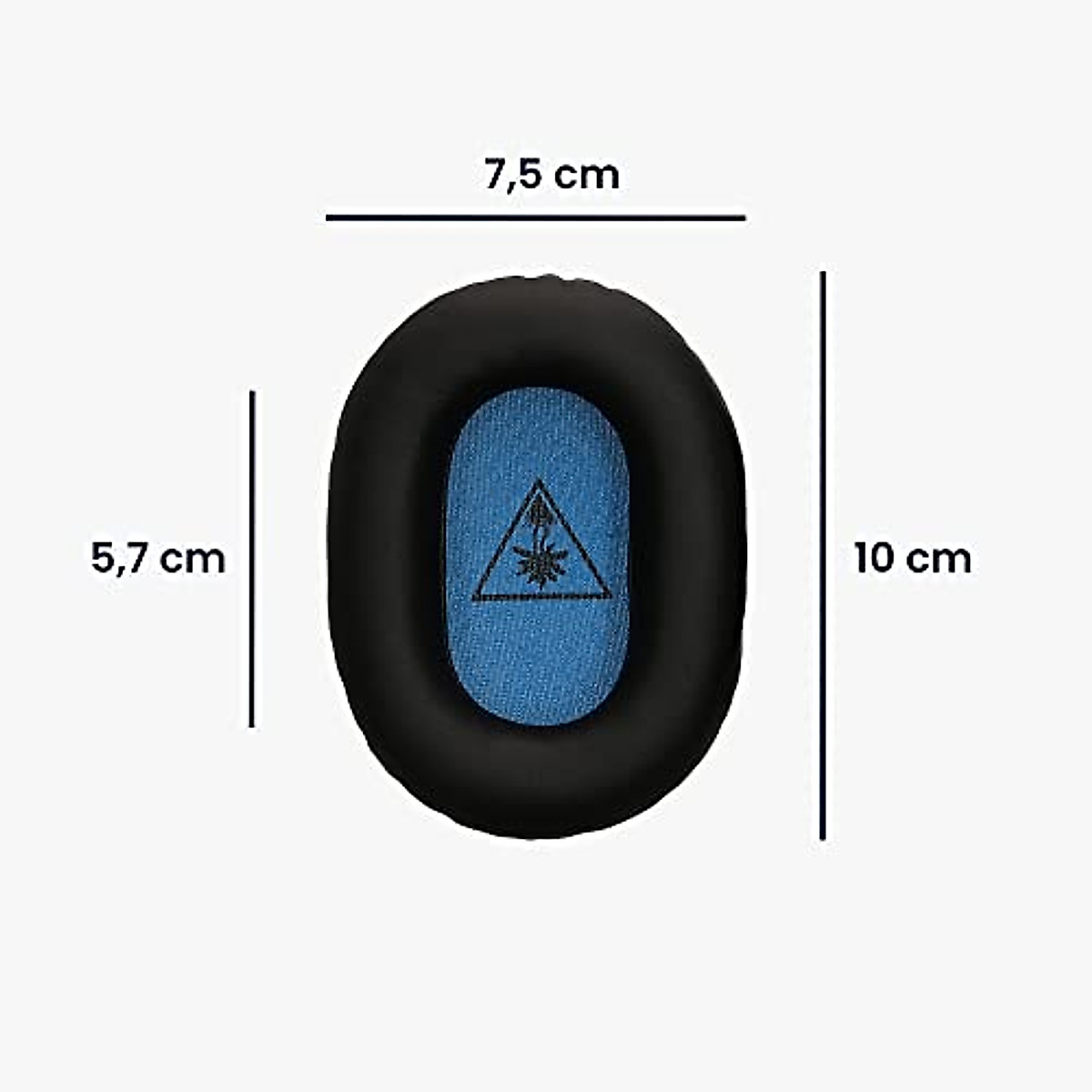 kwmobile Ear Pads Compatible with Turtle Beach Beach Recon 70 Earpads - 2X Replacement for Headphones - Black