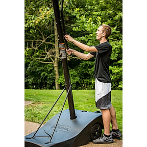 Silverback NXT Portable Adjustable 10ft Outdoor Basketball Hoop - 50" and 54" Basketball Goal Backboard Available - Assembles in 90 Minutes
