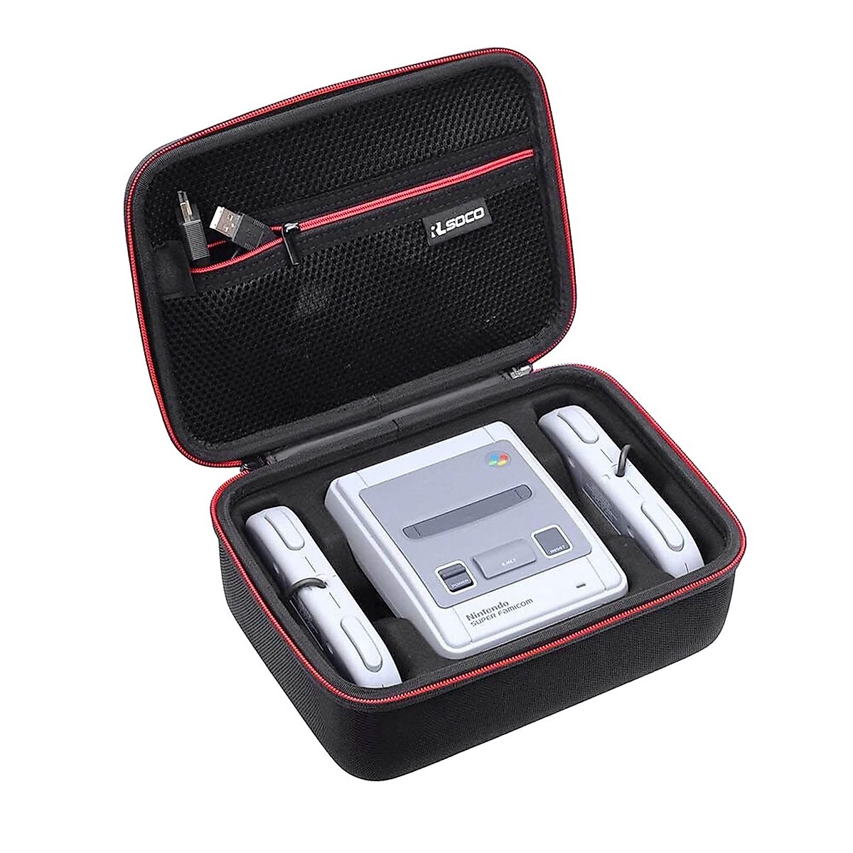 RLSOCO Carrying Case for Nintendo Entertainment System NES Classic Edition/Super NES Classic Mini, Protective Storage Case for Console and Controller（Case Only）