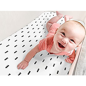 Bassinet Bed Sheets – Premium Bassinet Fitted Sheet for Halo, Mika Micky, Maxi COSI & Others - 4 Pack 100% Jersey Knit - Bassinet Bedding for Standard Size Oval or Halo Bassinet Pads for Boys & Girls