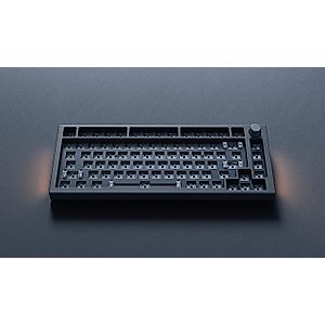 Glorious Gaming GMMK PRO 75% Barebones Black (Frame Only) - Modular Mechanical Gaming Keyboard, TKL Size (75%), 3.3lb Frame, RGB, Fully Customisable, 5-Pin Switch Support