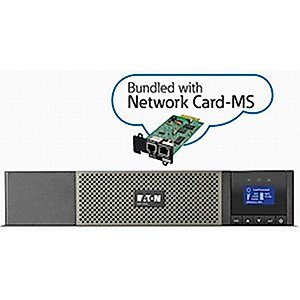 Eaton 5PX3000RTN Network MS, 5PX rack/tower UPS with Network Card-MS 3000VA / 2700W, 2U, 120V, L5-30P input, (1) L5-30R and (6) 5-20R output