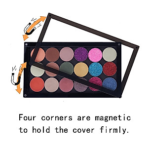 Coosei Acrylic magnetic Makeup Palette Empty magnetic Eyeshadow Palette with clear removable lid