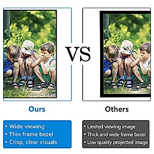 ShowMaven 120in Fixed Frame Projector Screen, Edge Free Borderless Projector Screen, Diagonal 16:9, Active 3D 4K Ultra HD Projector Screen for Home Theater or Office