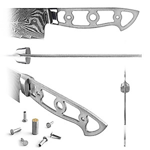 KATSURA Woodworking Project Kit – Paring Knife Blank – Blade Width 25mm – 3.75 Inch – Japanese Premium AUS 10V, 67 Layers Damascus Steel – Storm-V Series – NO LOGO