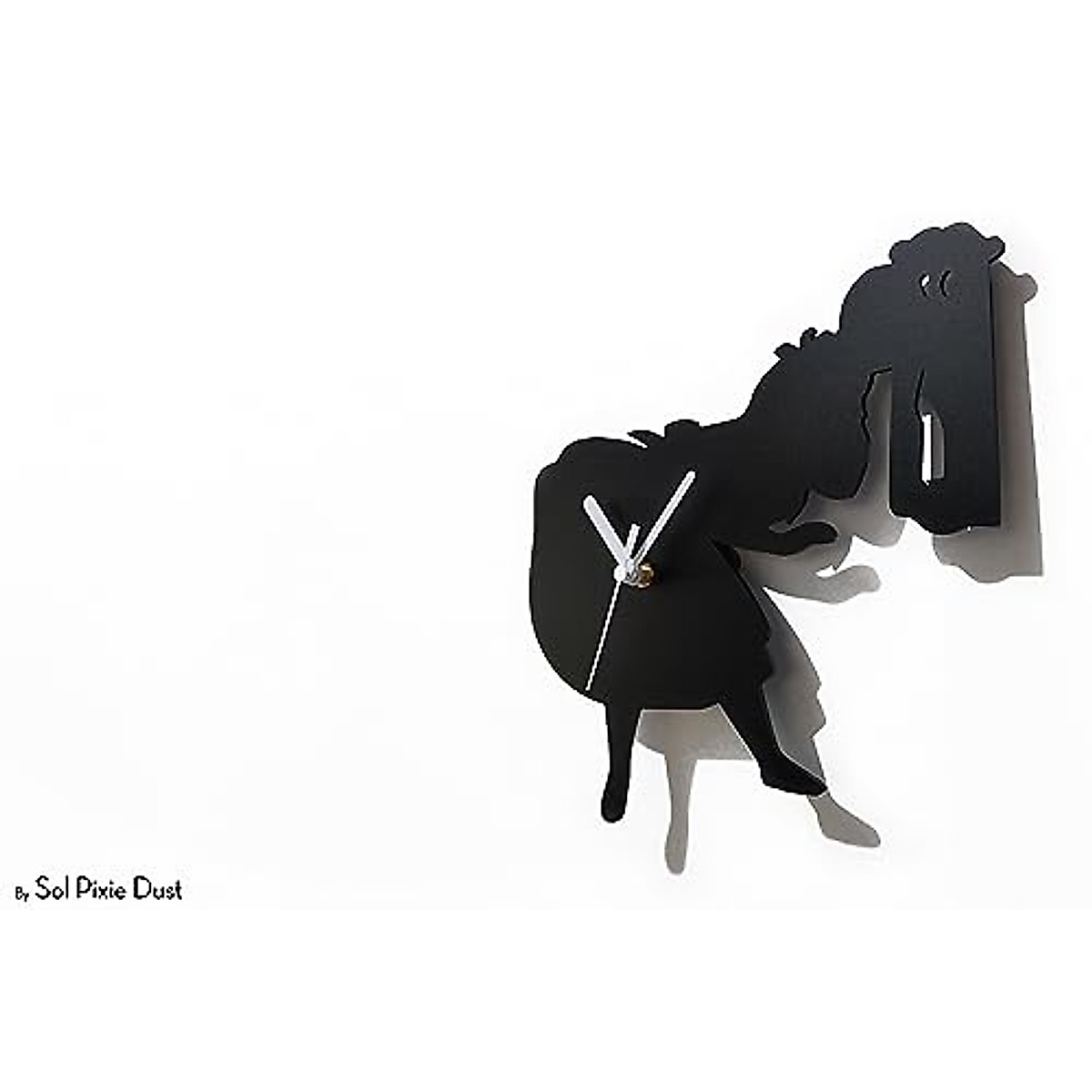 Alice looking through the keyhole Wall Clock - Keyhole Wonderland - Talking Door Knob - Alice's Adventures - Kids Nursery and Playroom Decor