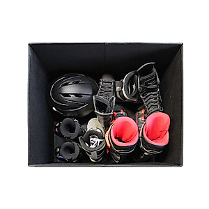 PROSLAT Bin Warehouse Fold-A-Tote 32 Gallon Black 4 Pack