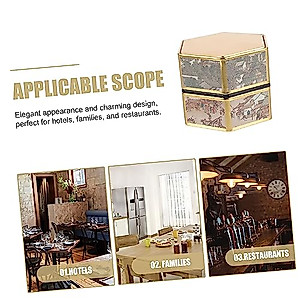 TEHAUX Metal Cookie Tin China Tea Set Round Container with Lid Green Tea Loose Leaf Small Kitchen Canisters Tea Tin Canister Tinplate Coffee Canister Tea Storage Organizer Tea Bag Holder