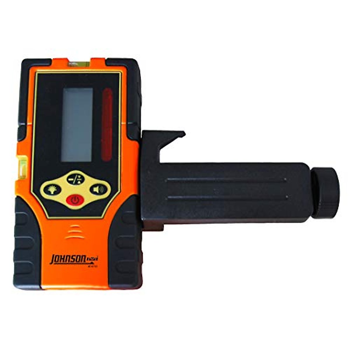 Johnson Level & Tool 40-6715 Two-Sided Laser Detector w/Clamp for Red Beam Rotating Lasers, Red Beam, 1 Laser Detector,Orange