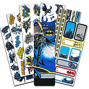 Detective Store Batman Backpack and Lunch Bag for Boys Girls Kids -- 5 Pc Bundle with 16'' Batman School Backpack Bag, Lunch Box, Water Bottle, and More | Batman School Supplies