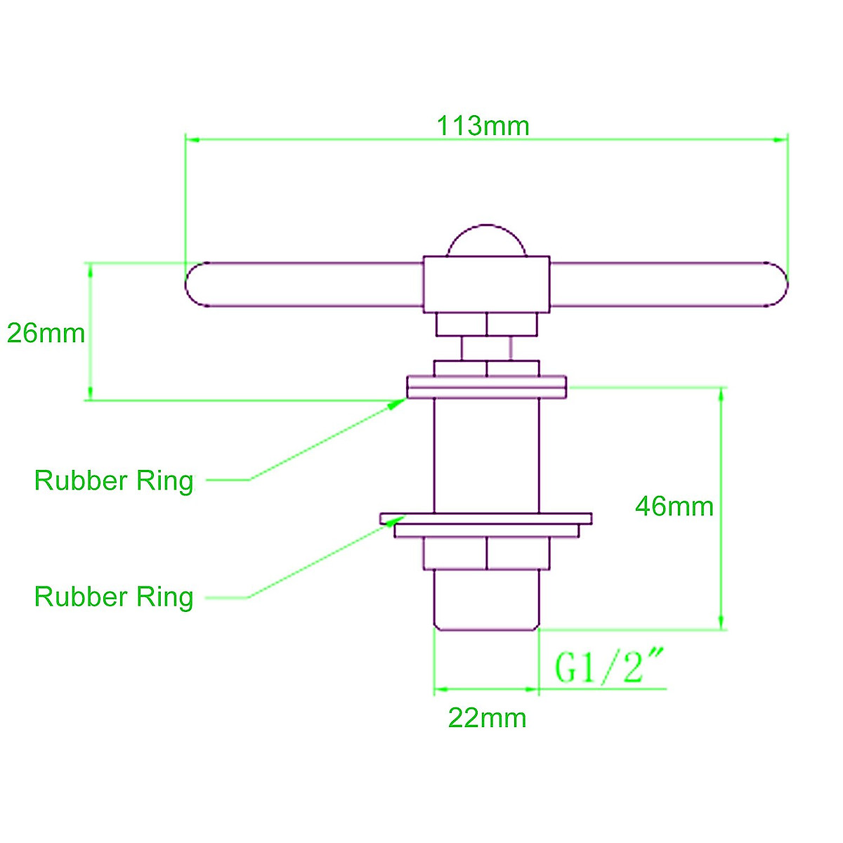 YBB Professional Cup Washing Machine Table Glass Rinser, Pitcher Rinser for Bar Cafe Household (Counter Top) - 4.4" x 2.8"
