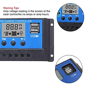 DSJ 300W Solar Panel Kit, Portable Dual 12/5V Dc USB Outdoor Battery Charger with Cigarette Lighter Plug/Charge Controller for Car Yacht Rv/30A