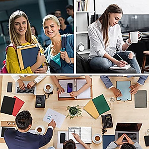 GINMLYDA Small Spiral Notebook 6Pack, 120 Lined Pages 8.25x5.50 Inches Spiral Journal Kraft Cover Notebooks & Writing Pads for School Home Office Aesthetic Sketch Drawing Note