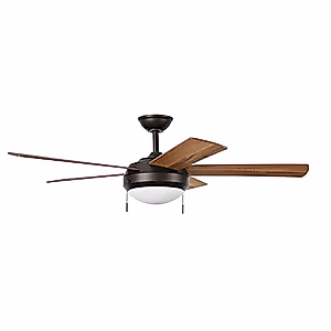 Hampton Bay Claret 52 in. Indoor Oil Rubbed Bronze Ceiling Fan with Light Kit, (SW20006 ORB)