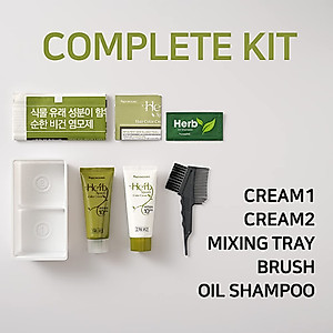 DONGSUNG Herb Speedy Color Cream (Soft Black, 1 Pack), PPD-Free Ammonia-Free Vegan Hair Dye with Sun Protection, Odorless, Gentle for Sensitive Scalp, No Eye or Scalp Irritation