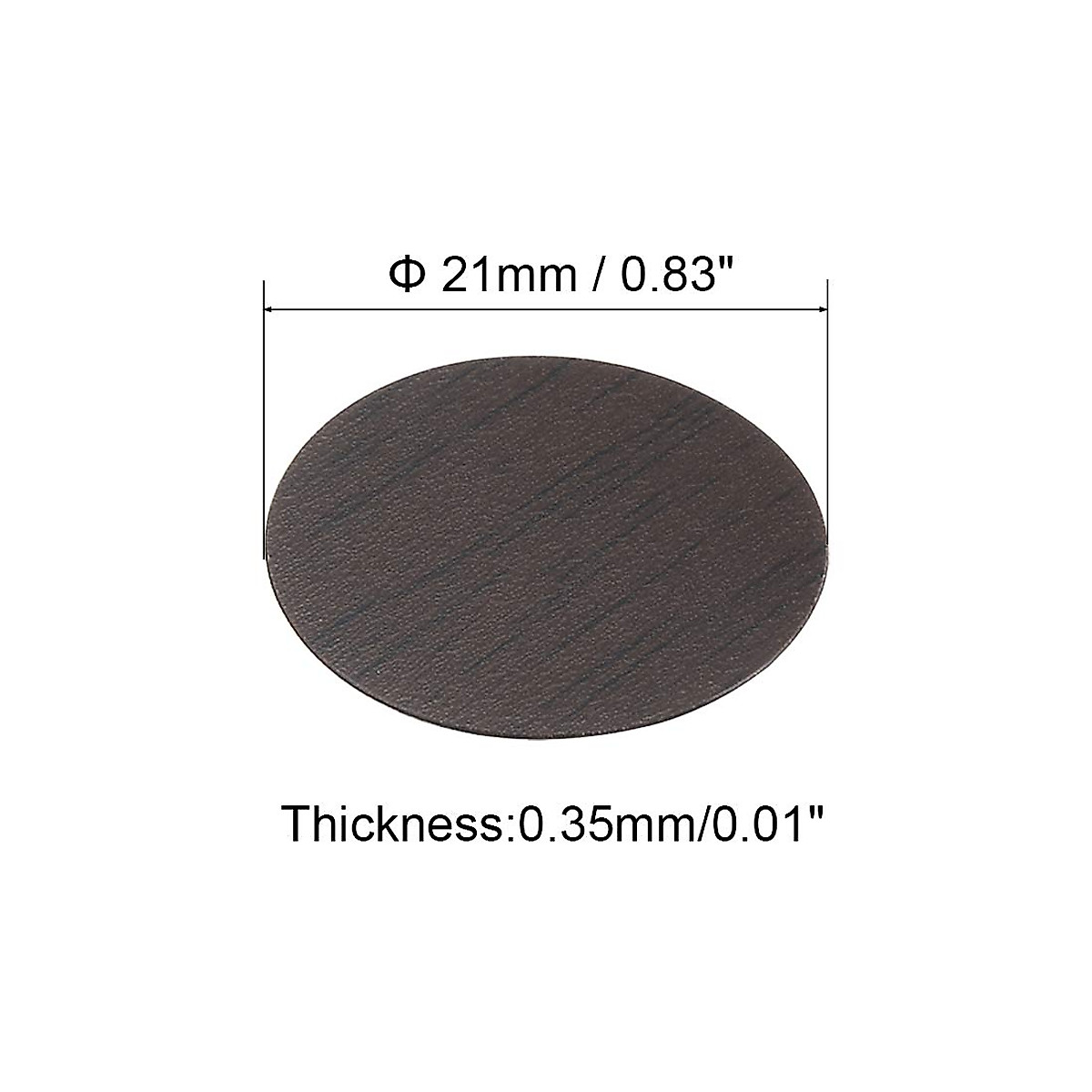 uxcell Screw Hole Covers Stickers Textured Plastic Self Adhesive Stickers for Wood Furniture Cabinet Shelve Plate 21mm Dia 54pcs in 1Sheet Black Lines, PC-192