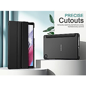 MoKo Case Fits Samsung Galaxy Tab A7 Lite 8.7 Inch (SM-T225/T220/T227), Lightweight Stand Smart Case Hard Shell Cover for Samsung Tab A7 Lite Tablet 2021 – Black