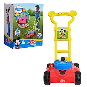 Disney Junior Mickey Mouse Bubble Mower, Pretend Play and Outdoor, Kids Toys for Ages 3 Up, Amazon Exclusive by Just Play