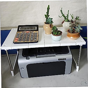 KJHBV Telescopic Storage Rack Counter Shelves Stainless Steel Sink Rack Metal Cabinets Shelf Organizer Rack Under Sink Storage Pantry Shelf Rack Multipurpose Sink Rack Air Fryer Holder