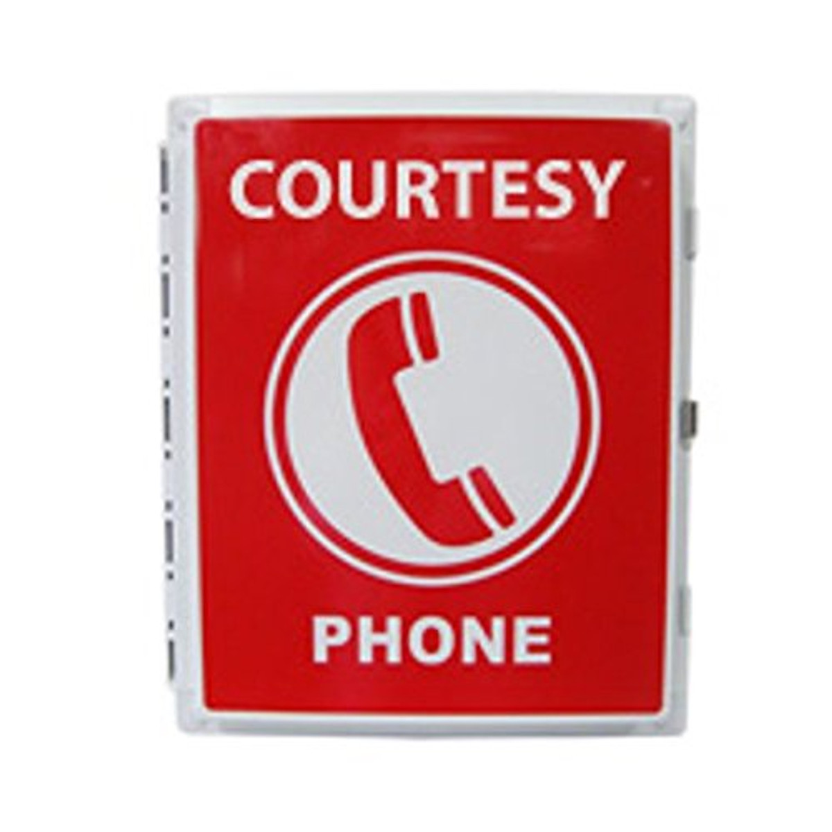 Emergency Wall Telephone Pre-programmed to Auto Dial 911 - RED