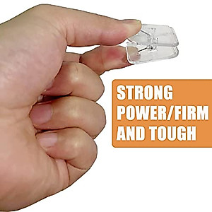 20 Pieces Self Adhesive Clips, Wall Clips,Tapestry Hangers,Photo Clips for Paper Flag Hanger,Sticky Clips for Teachers,Double-Sided Adhesive Spring Clips for Poster Home Office Rope