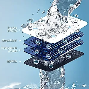 Vortopt Under Sink Reverse Osmosis System - 400 GPD Ro Water Filter System with Tank,Fast Flow, TDS Reduction,1.5：1 Pure to Drain, Water Filtration for Sink,USA Tech,Drinking Water Purifier,QR06