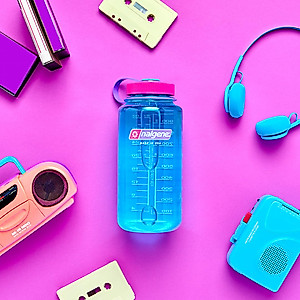 Nalgene Sustain Tritan BPA-Free Water Bottle Made with Material Derived From 50% Plastic Waste, 32 OZ, Wide Mouth, Surfer