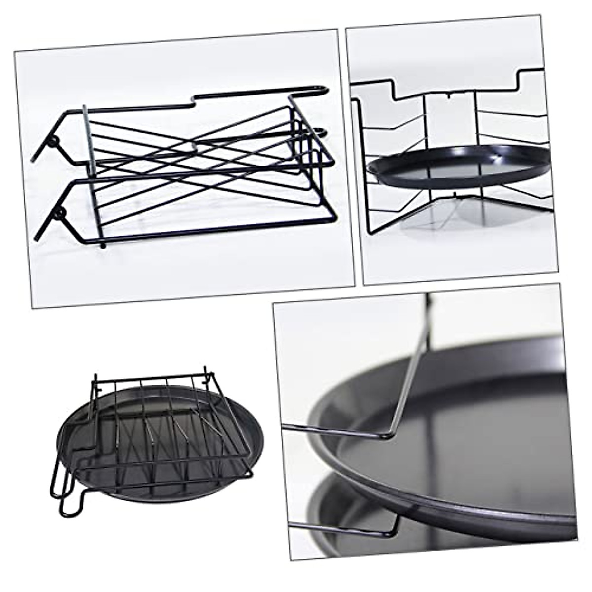 Cabilock Roasting Pan Food Platter Tray Display Dish Display Stand Pizza Pan Rest Food Plate Rack Oven Rack for Baking Hot Pot Serving Rack Pizza Plate Dish Rack Iron Vegetable Cold Dish