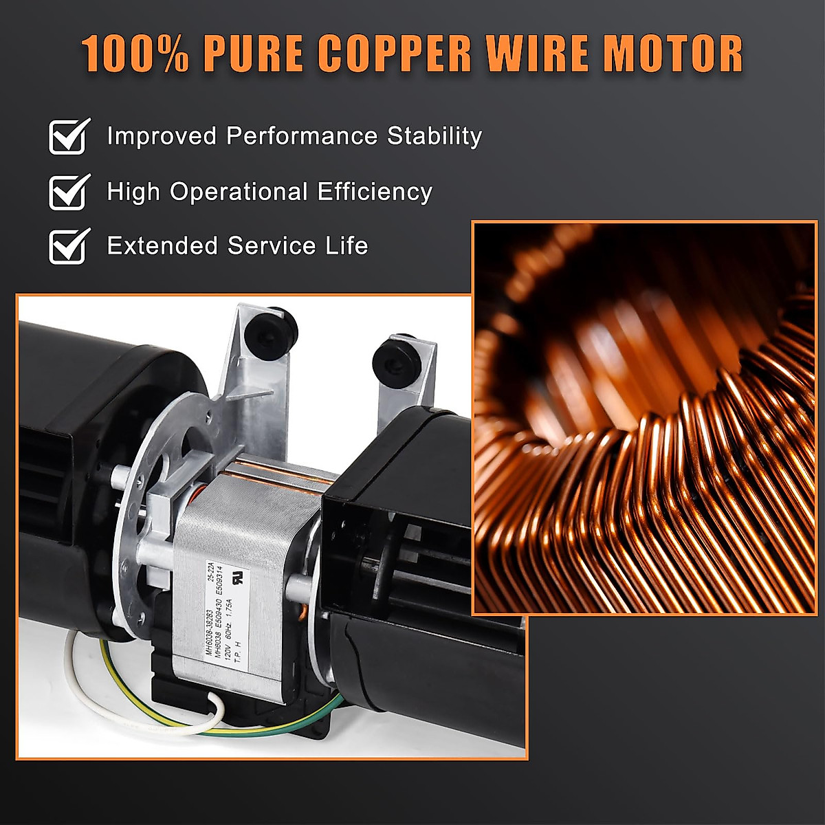 GFK-160A GFK-160 Fireplace Blower Fan Kit for Heat N Glo, Quadra-Fire, Heatilator, Superior, Majestic, GTI Fireplaces, DV3732, Quadra-Fire 7100, Heat N Glo 6000CLX, SL-750TR Blower Fan Kit