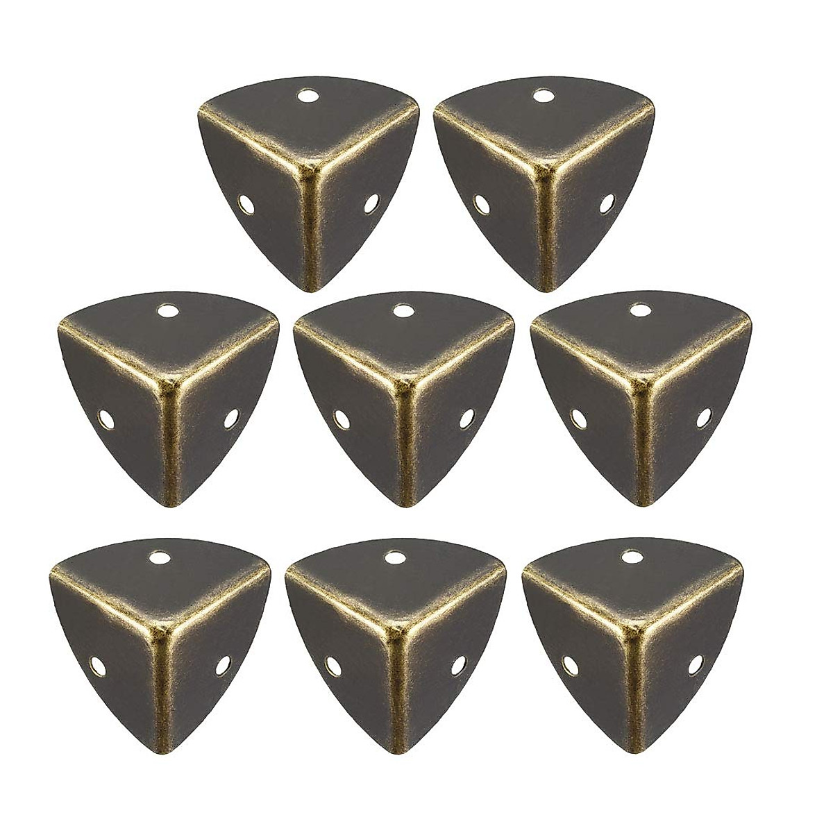 uxcell Metal Box Corner Protectors Wooden Box Edge Guard Protector 28 X 28 X 28mm Bronze Tone 8pcs