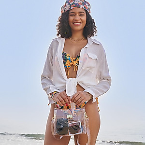 MINICAT Clear Small Crossbody Bags Stadium Approved Cell Phone Jelly Purse Shoulder Bag For Women(Clear-Horizontal)