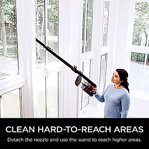 Shark IZ662H Vertex Pro Lightweight Cordless Stick Vacuum with IQ Display, DuoClean PowerFins & MultiFLEX, Includes Crevice Tool, Pet Multi-Tool & Anti-Allergen Dusting Brush, 60min Runtime, Black/Red