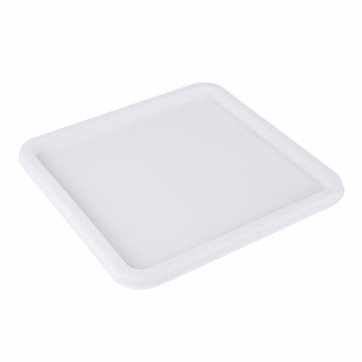 Restaurantware-LID ONLY: Met Lux Food Container Lid, 1 Square Lid For Storage Container - Containers Sold Separately, With Pull-Corner Tab, White Plastic Lid, Dishwashable, Freezable