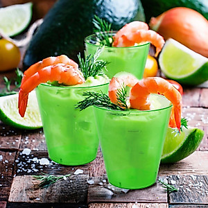 Party Essentials Disposable Hard Plastic 2-Ounce Shot/Shooter Glasses, Neon Green, 100 Count