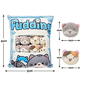 JILPAK Plush Pillow Throw Pillow, Removable Fluffy Animal Dolls, Soft Animals Doll Toy Pillow, Gifts Plush Cotton Stuffed Animal Pillow for Girls Kids