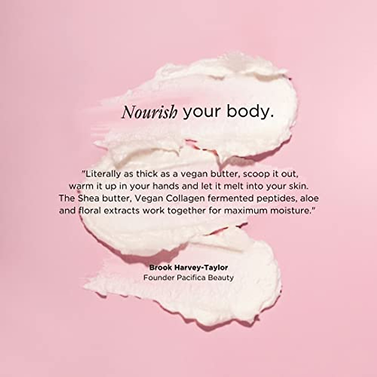 Pacifica Beauty | Vegan Collagen Body Butter | Hydrating, Nourishing, Moisturizer | Long-Lasting Hydration | Cream Lotion for Dry Skin | Light Floral Scent | Paraben Free | Vegan + Cruelty Free