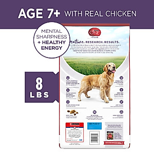 Purina ONE High Protein Dry Senior Dog Food Plus Vibrant Maturity Adult 7 Plus Formula - 8 lb. Bag