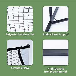 Portable Pickleball Net, 22ft Regulation Size, Sturdy Metal Frame, Tear-Resistant Net, Ideal for Backyards, Driveways, and Garages