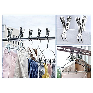 LINNNZI Greenhouse Clips, 4.3 inch Garden Clips, Stainless Steel Plant Clips Clamps with Strong Grip for Garden Hoops Film Row Cover Netting Towel Clothesline