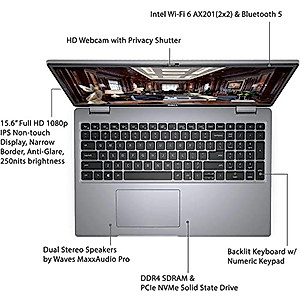 2021 Newest Dell Business Laptop Latitude 5520, 15.6" FHD IPS Anti-Glare Display, Intel Core i5-1135G7, 16GB RAM, 512GB SSD, Webcam, Backlit Keyboard, WiFi 6, Thunderbolt 4, Win 10 Pro